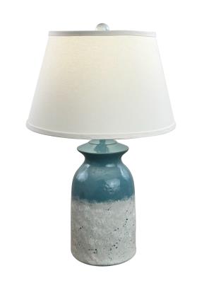 Slate/Shore Short Pottery Table Lamp– Coast Lamp Shop